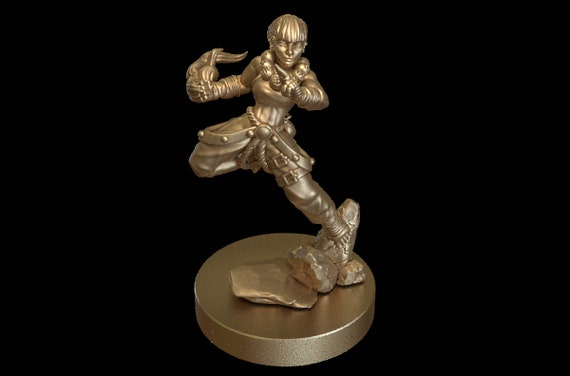 Female Monk in Premium Bronze Metal Miniature 30mm-60mm-120mm Scale by ...