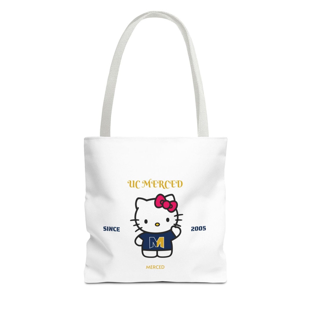 Hello Kitty Tote Bag, UC Merced College Merch, Cute Book Bag, UCM Kitty ...