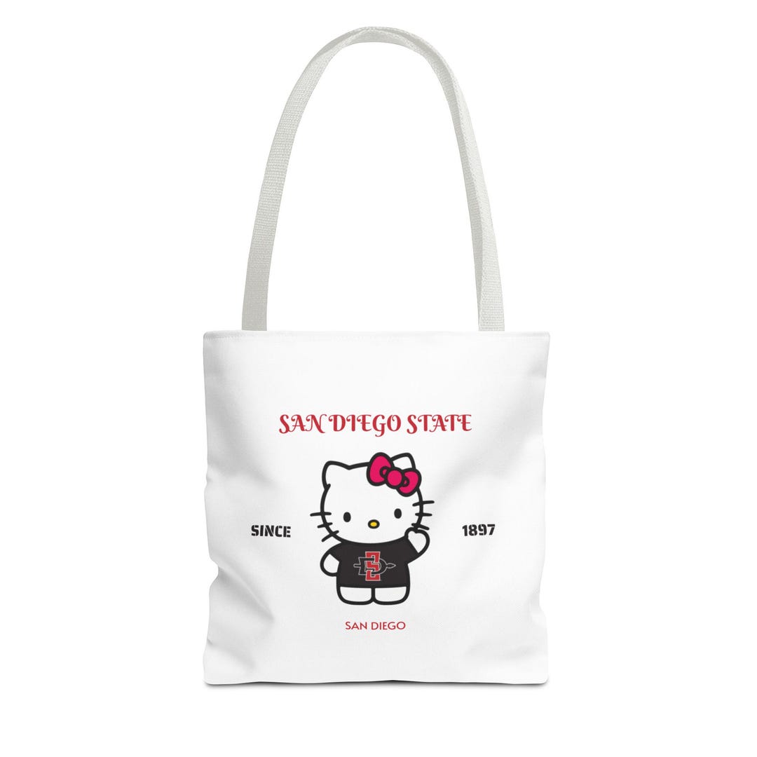 SDSU Hello Kitty Canvas Tote Bag - College Merch, San Diego State ...