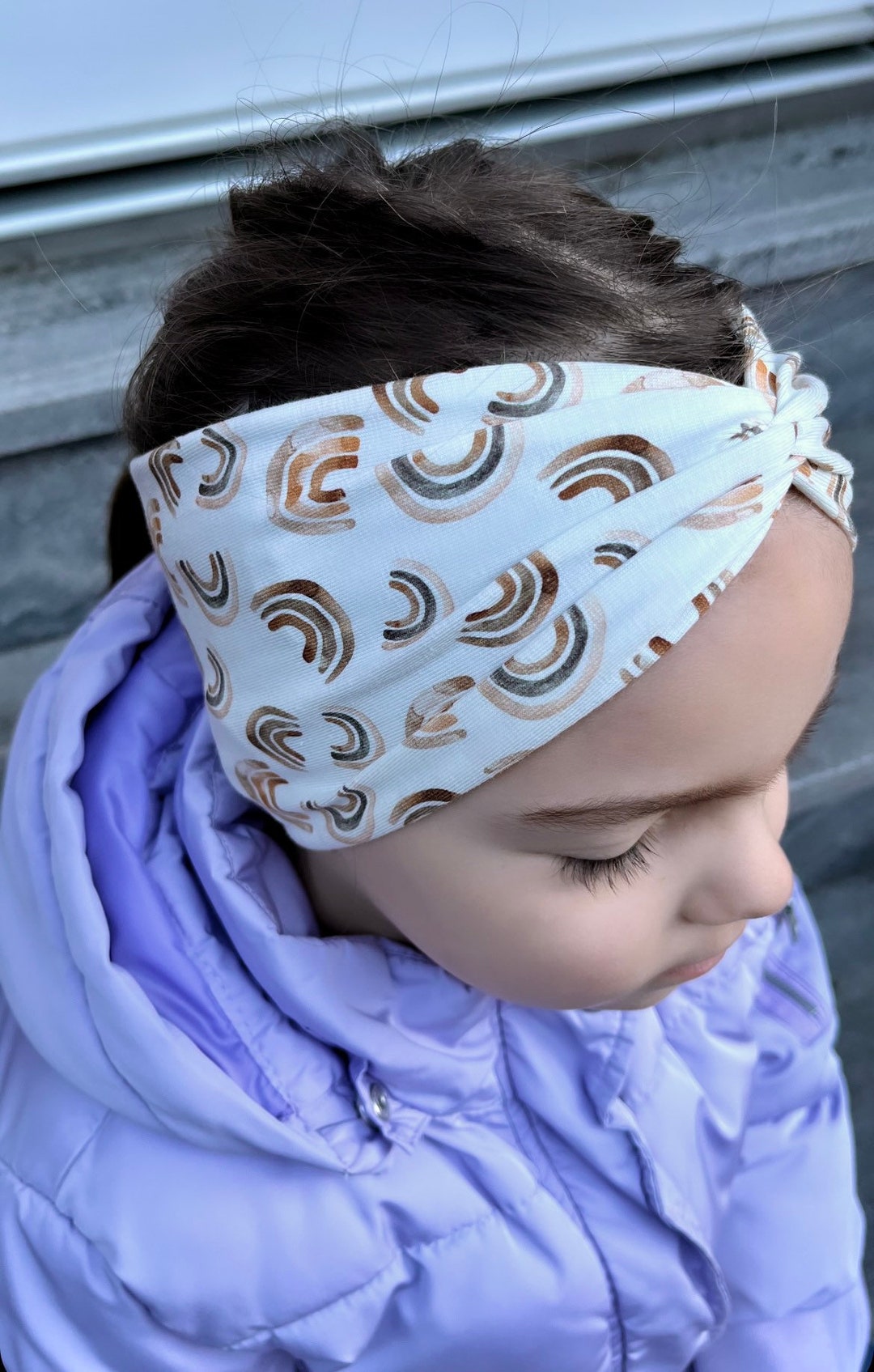 Rainbow Headband in Natural Colors - Etsy