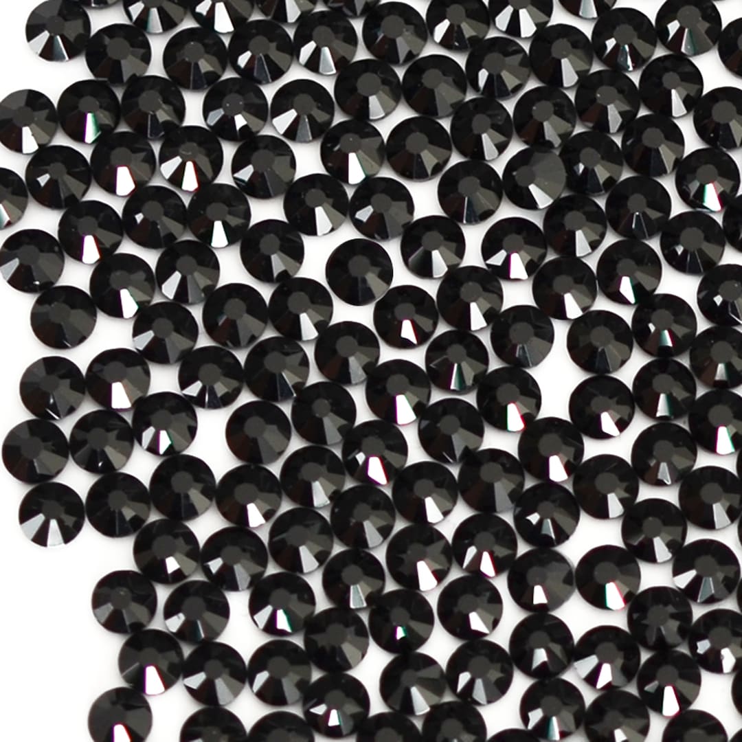 US Seller ; Jet Black Rhinestone /flat Back Rhinestones /crystal Bulk ...