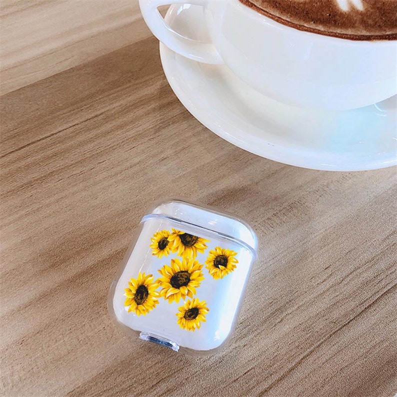 Sunflower Airpods Case Floral Clear Airpods Case Flower | Etsy
