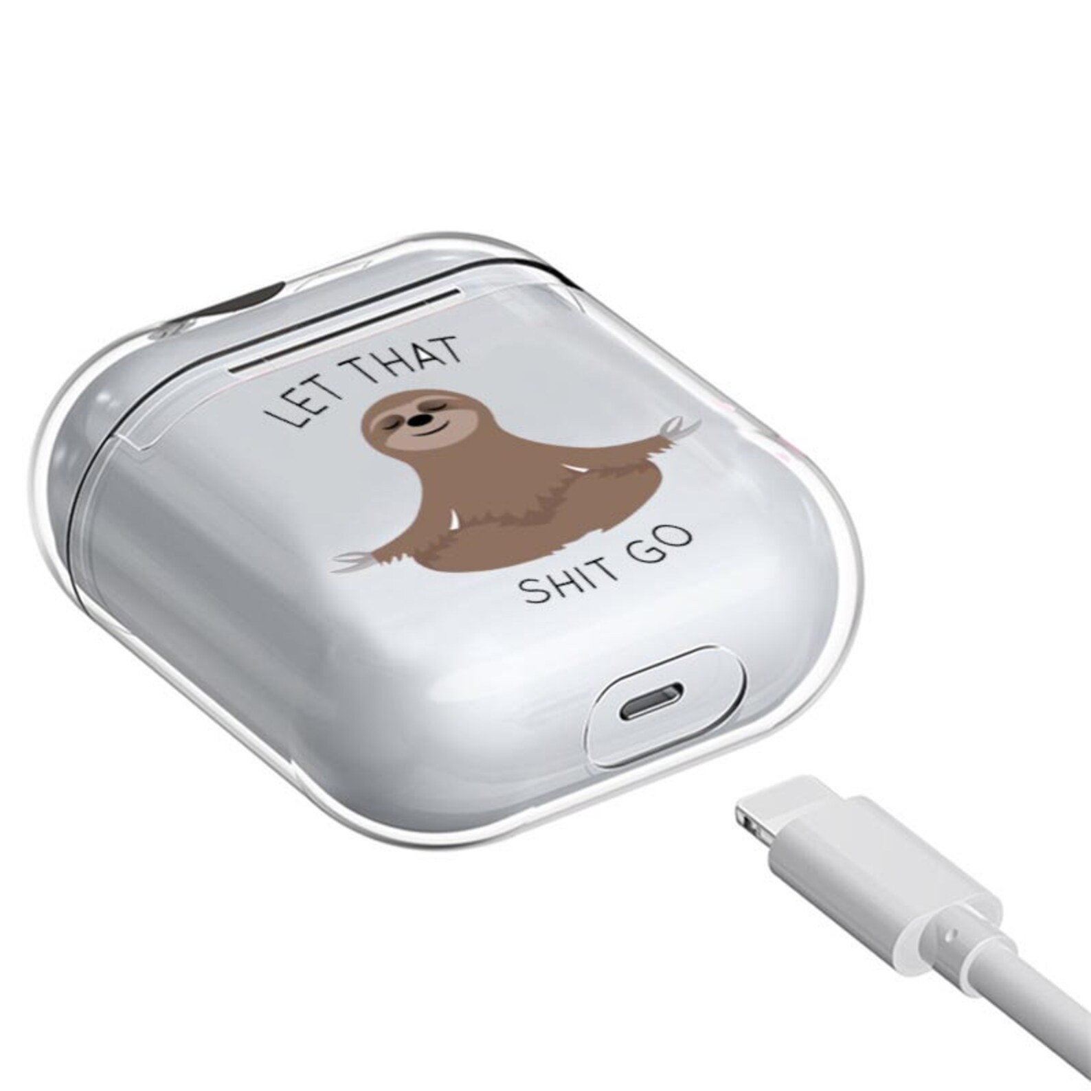 Funny Airpods Case Yoga Clear Airpods Case Funny Sloth Plastic | Etsy