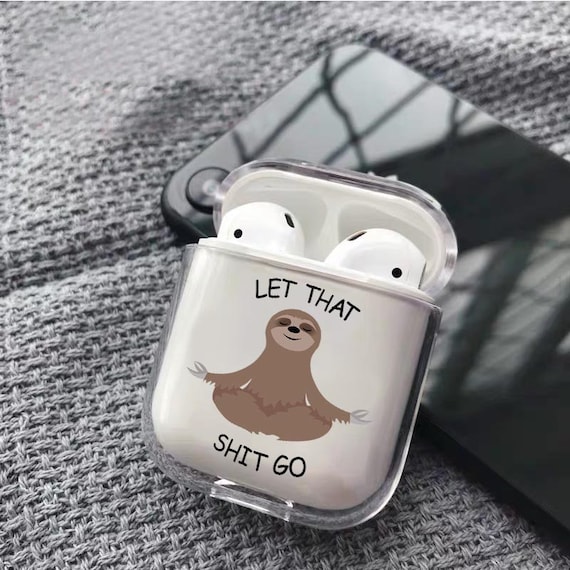 Funny Airpods Case Yoga Clear Airpods Case Funny Sloth Plastic | Etsy