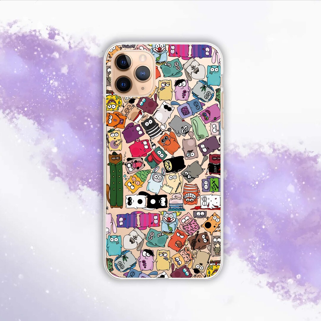 Anime Cats Collage Case for iPhone 16e 15 14 13 12 11 X XR SE Kawaii ...