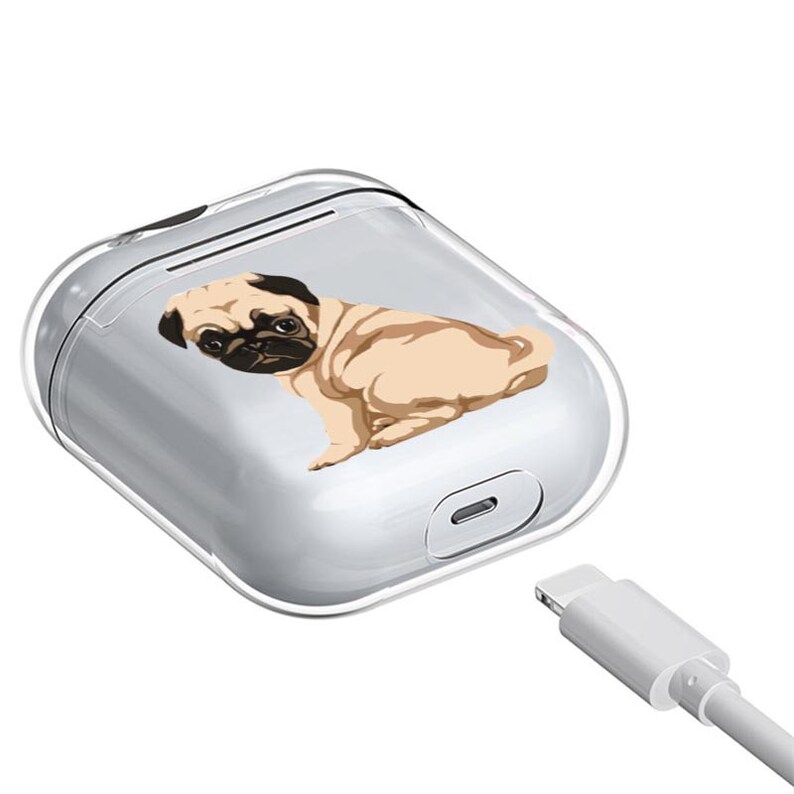 Pug Airpods Pro case dog Plastic Airpods case Clear Airpods | Etsy