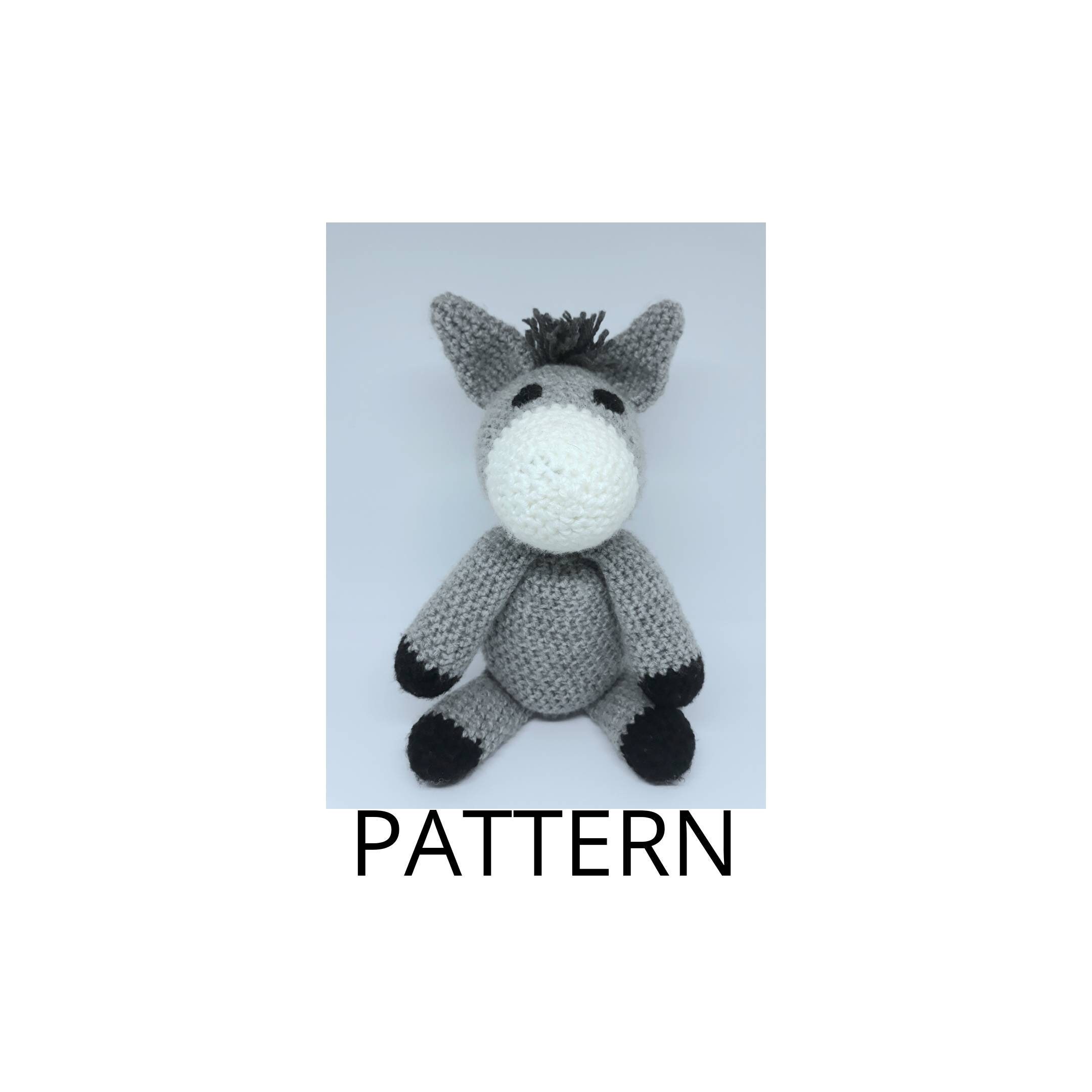 PATTERN - Dylan Donkey Crochet Pattern, Donkey, Animal, Farm, Stuffed ...