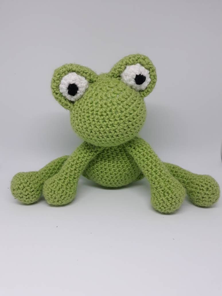 PATTERN - Trevor Frog, Crochet Frog Pattern, Green Frog, Stuffed Toy ...