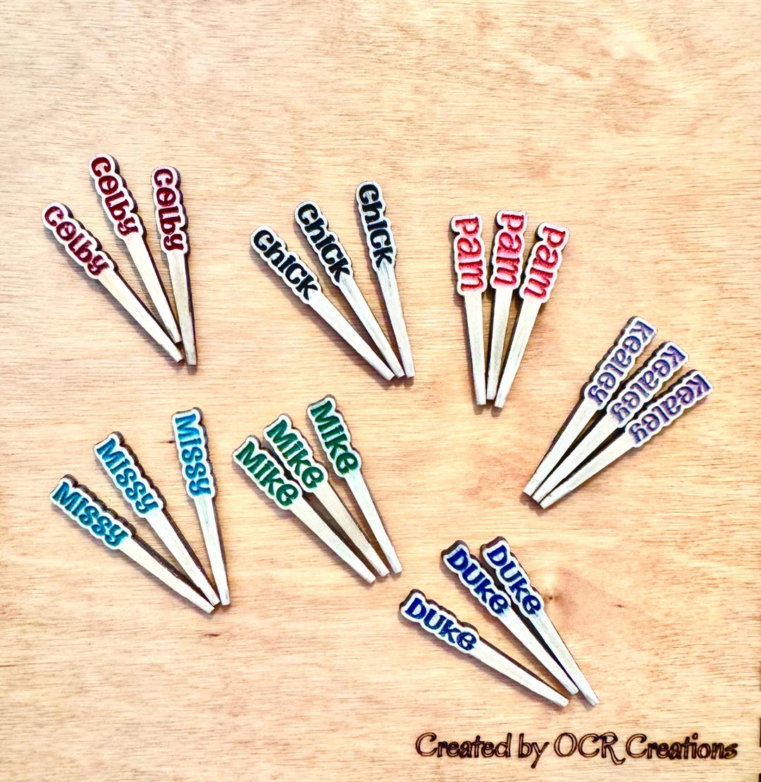 Personalized Name Wooden Cribbage Pegs - Etsy