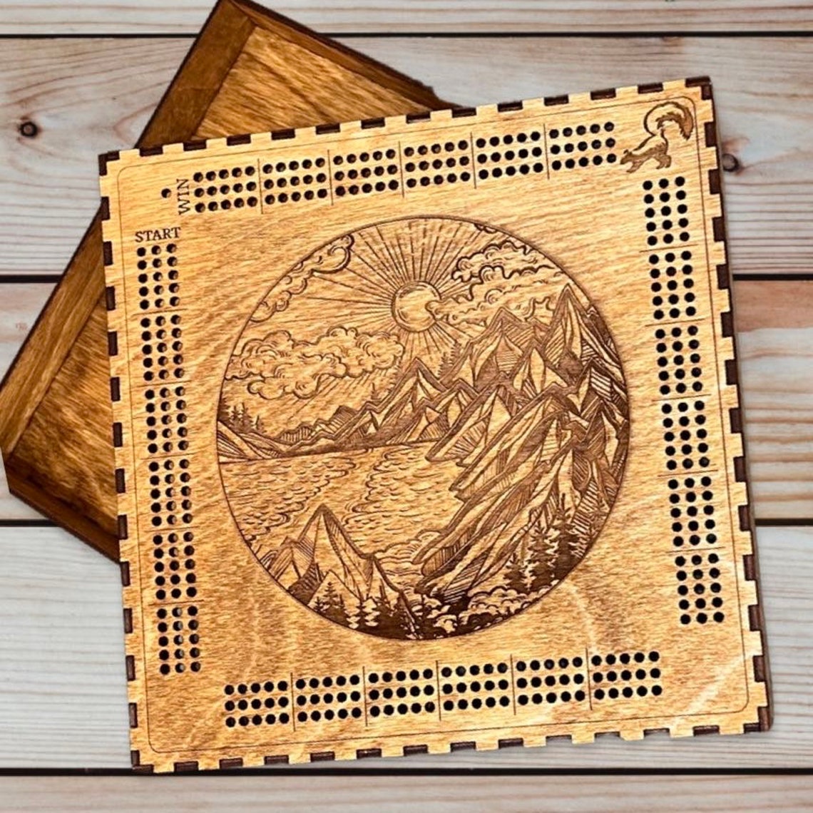 Personalized Square Cribbage Boards With Storage - Etsy