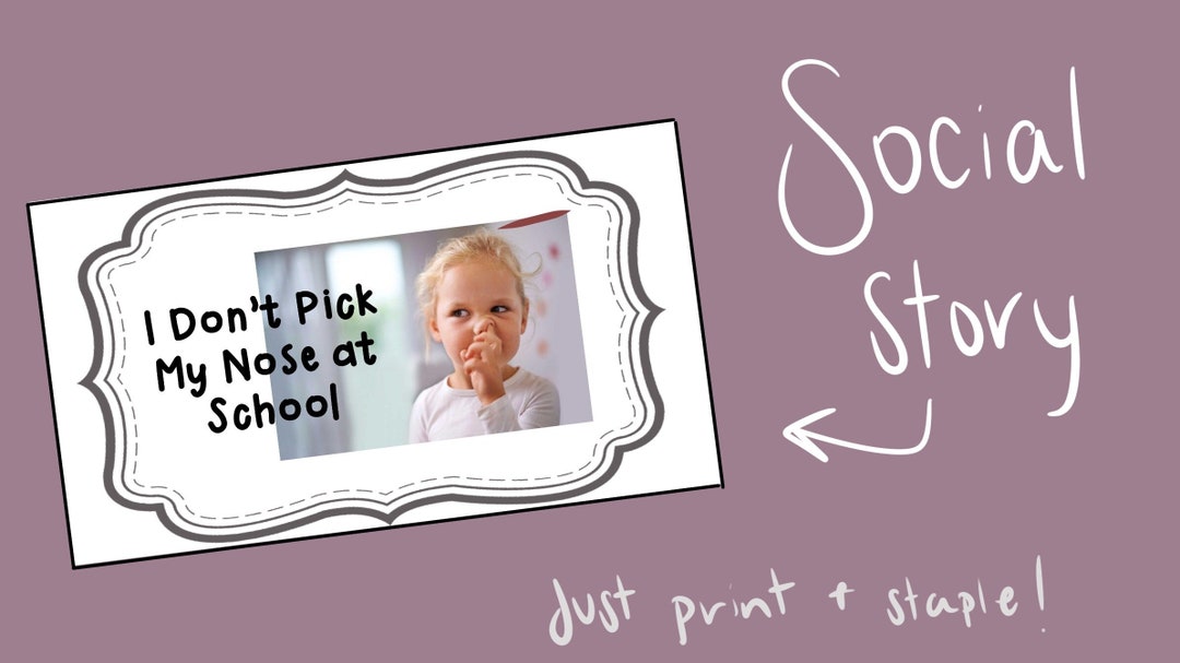 Social Story About Not Picking Your Nose in Public / Special Education ...