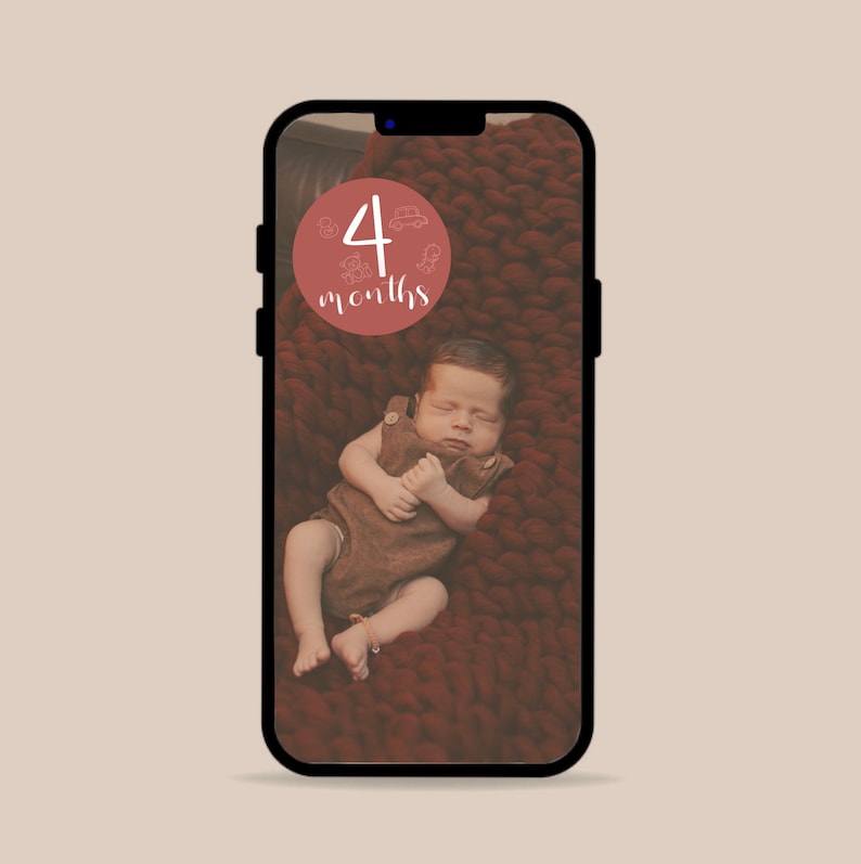 Colorful Nuetral Baby Monthly Milestone Stickers for Social Media ...