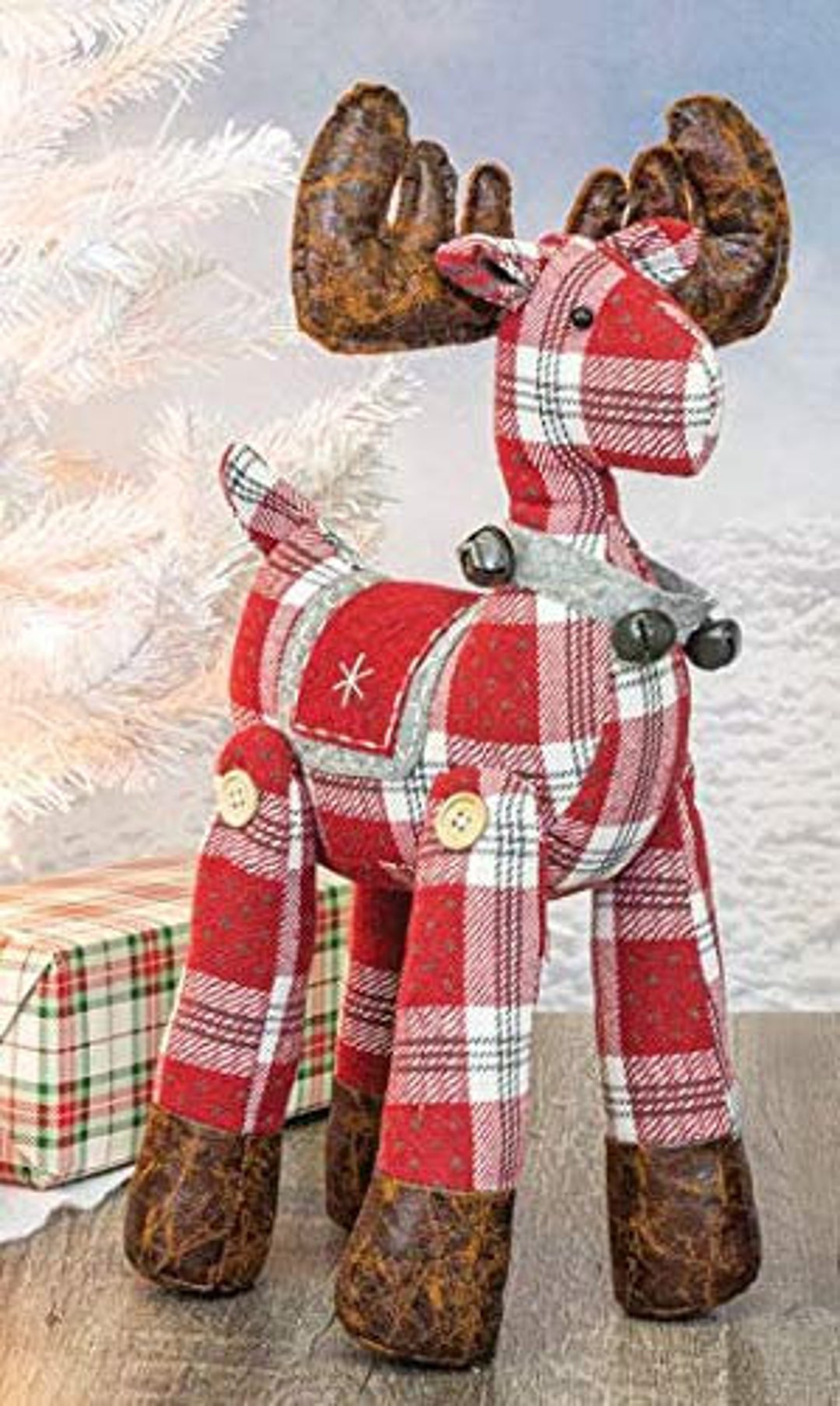 SAFA Jingle Bells Reindeer, Red, Christmas, Holiday, Whimsical Gifts ...