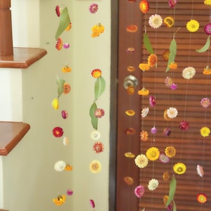 Set of 8 Strings 5ft Dried Flowers Garland, Real Dried Flower String ...