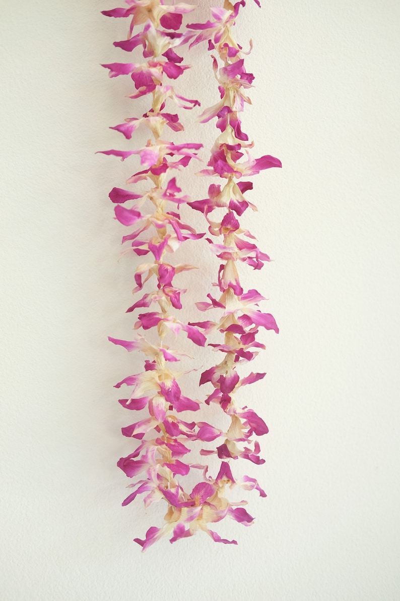 4ft Dried Purple Orchids Garland Real Flower Garland Dried - Etsy