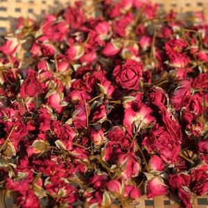 100 Dried Red Roses for Craft Wedding Decor Dried Flower DIY Supply ...