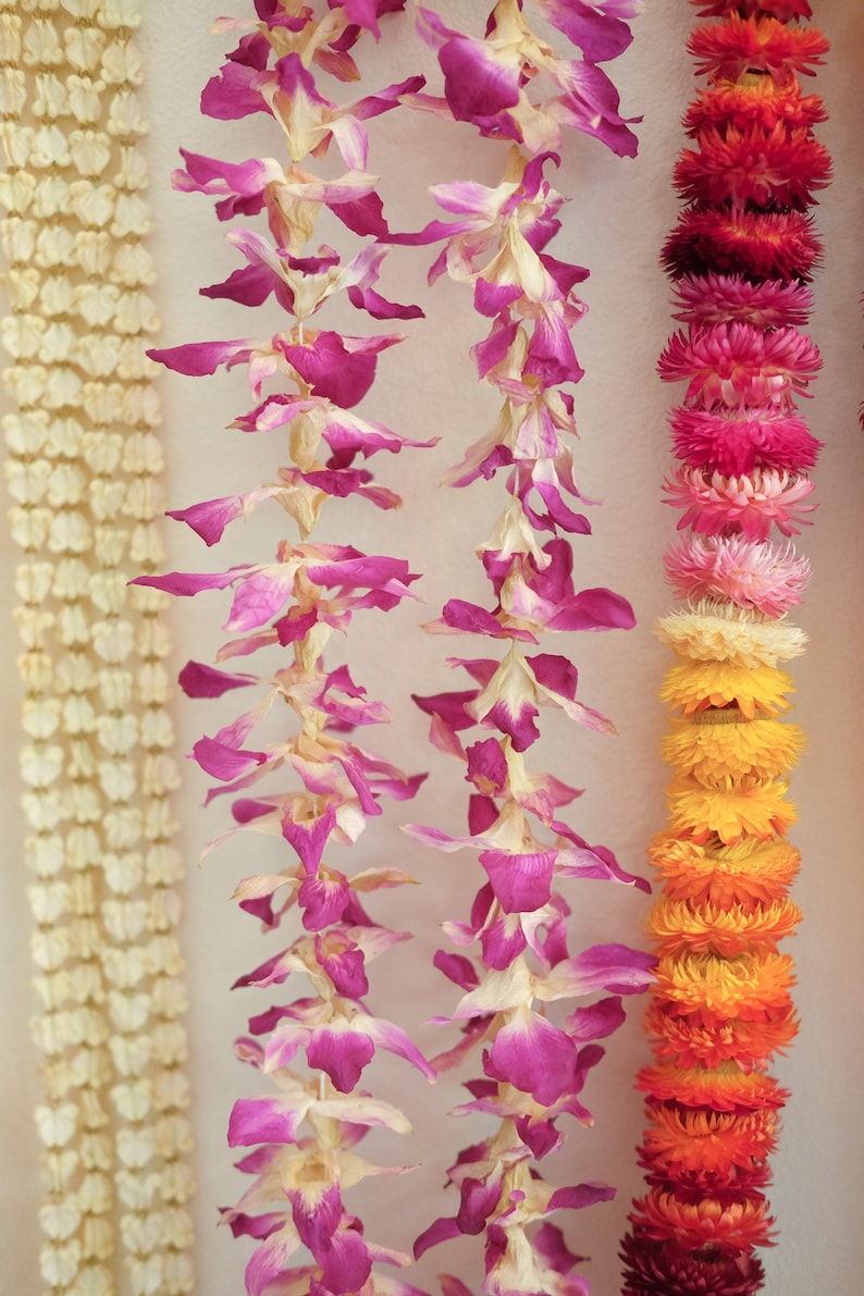 4ft Dried Purple Orchids Garland Real Flower Garland Dried - Etsy