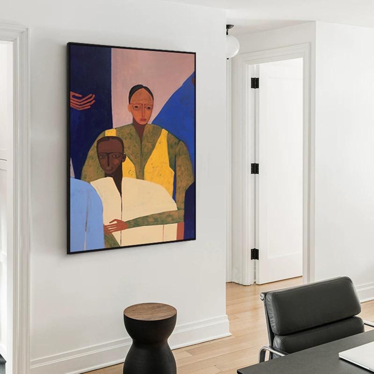 Original Picasso Style Figure Painting: Colorful Abstract Wall Art - Etsy