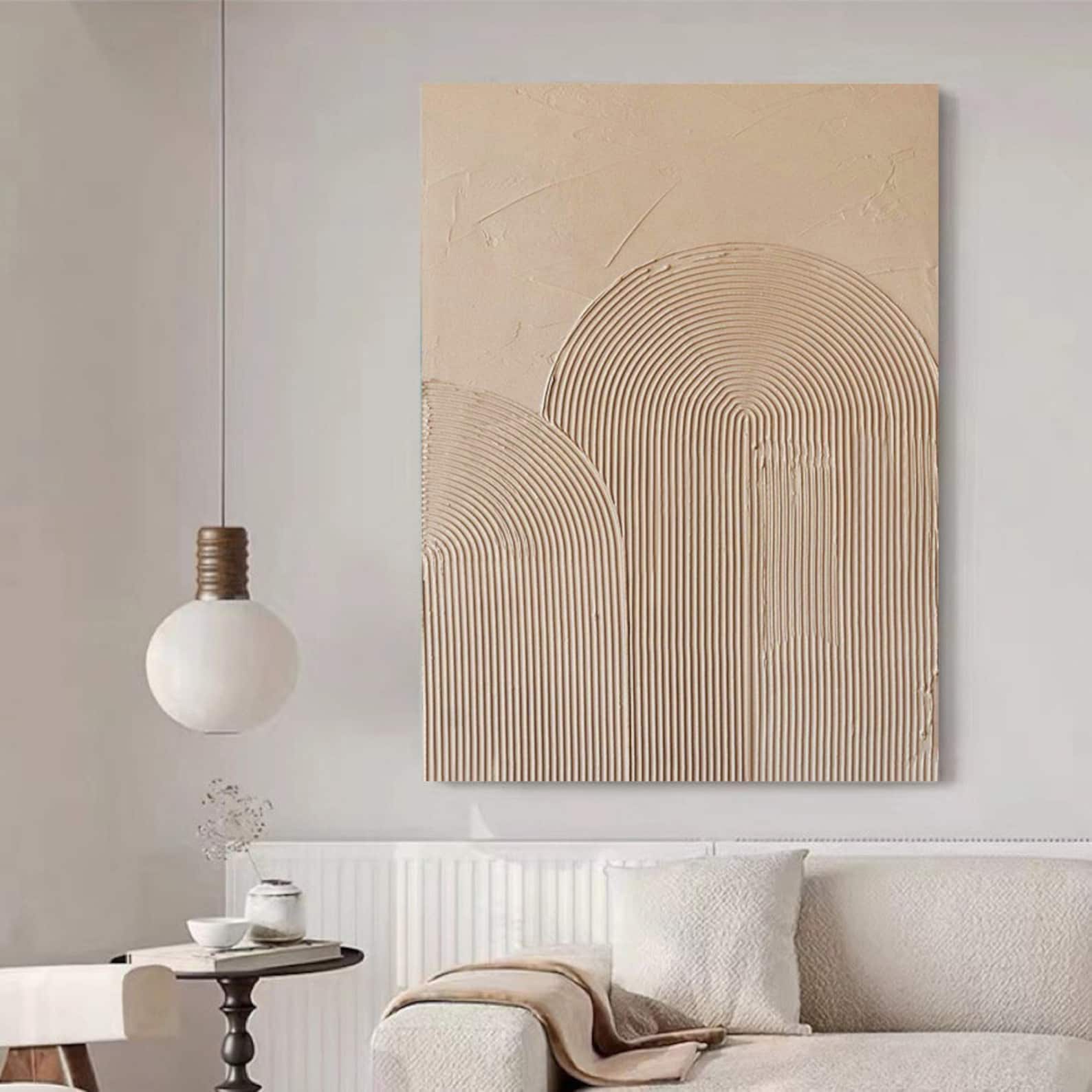 Wabi-sabi Beige Wall Art Beige Arch Wall Art Beige Painting - Etsy