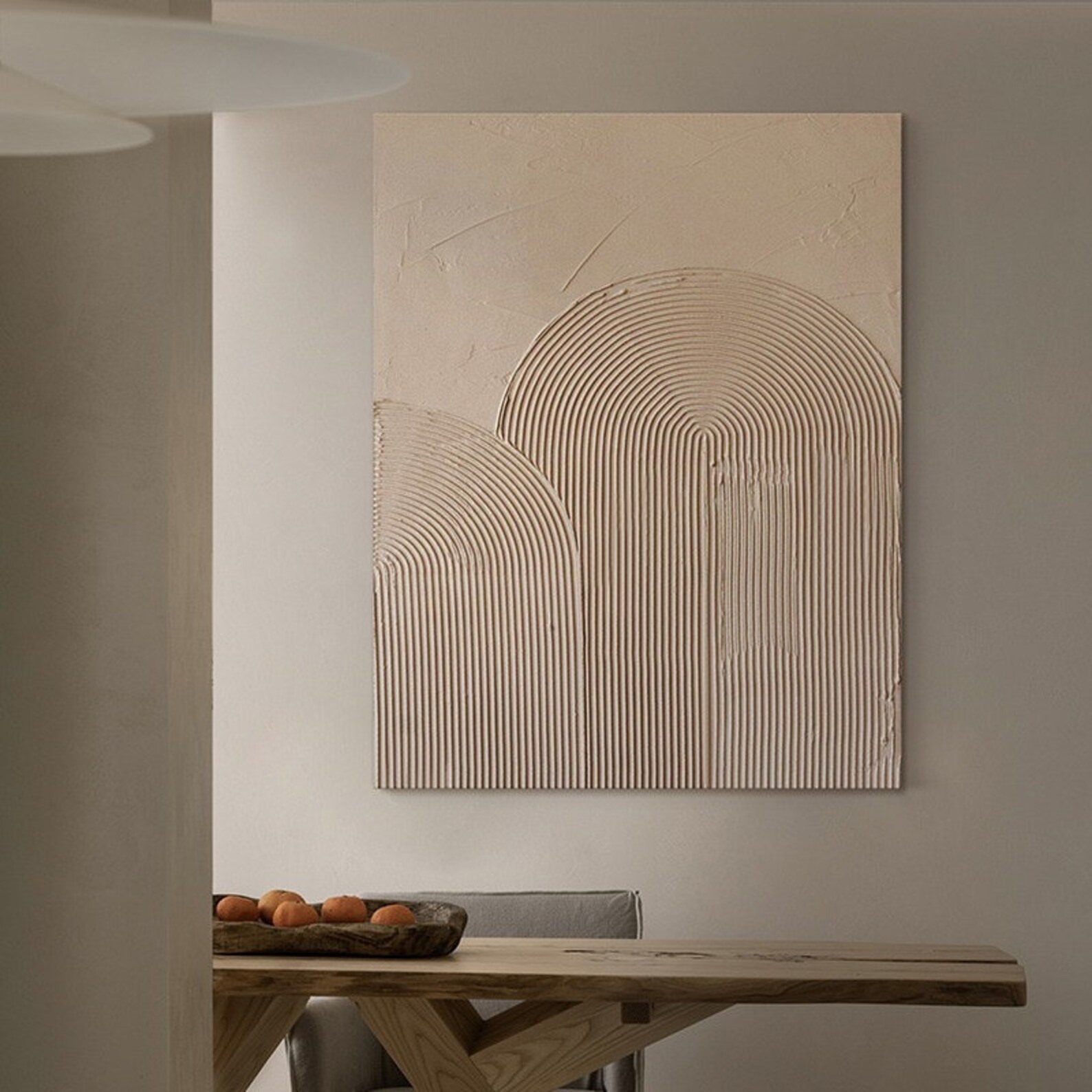 Wabi-sabi Beige Wall Art Beige Arch Wall Art Beige Painting - Etsy