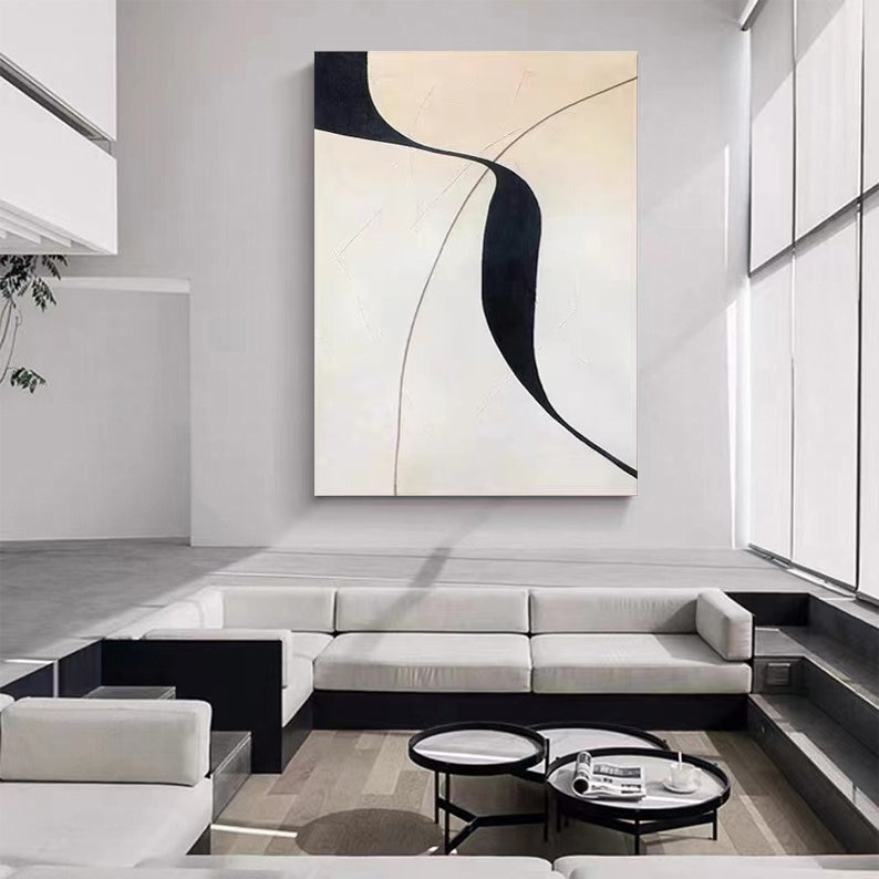 Black Wall Art Black and White Abstract Art Black Abstract Painting ...