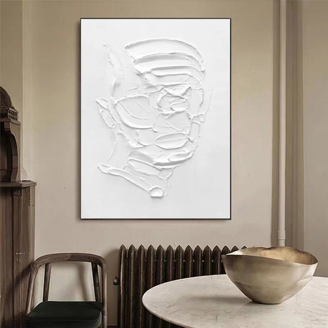 White Wall Art White Abstract Art White 3d Wall Art White - Etsy