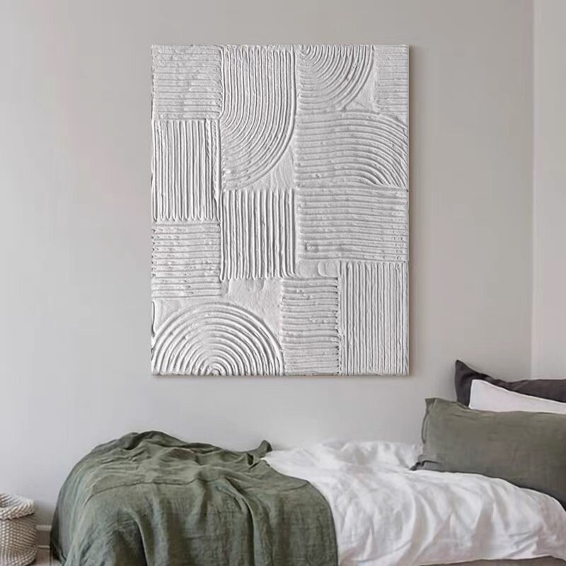 White Arch Wall Art Simple Painting White Wall Art White Texture Wall ...