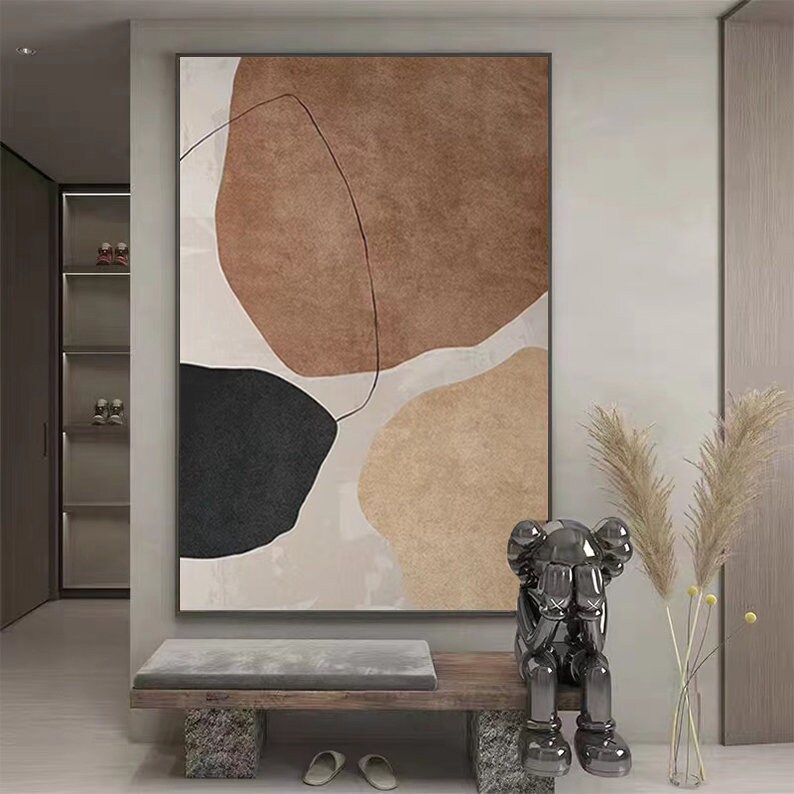 Original Beige Abstract Painting Contemporary Paintings - Etsy