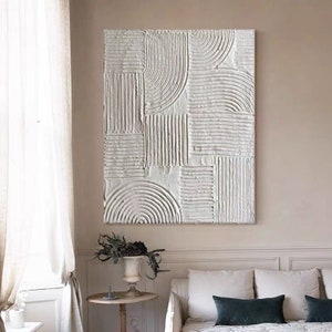 White Arch Wall Art Simple Painting White Wall Art White Texture Wall ...