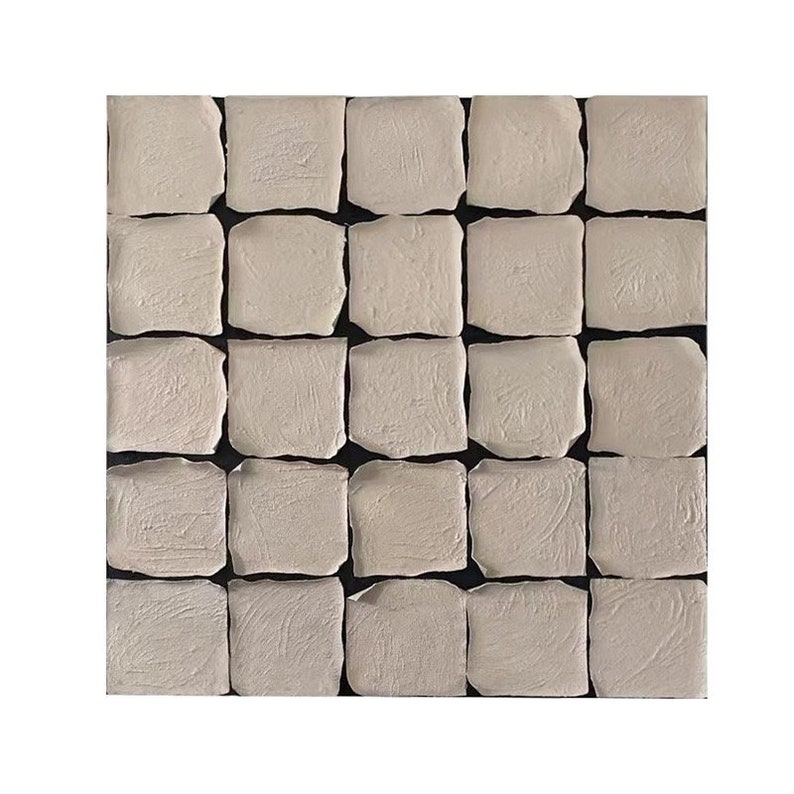 3D Textured Beige Cube Painting: Minimalist Nordic Wall Art - Etsy