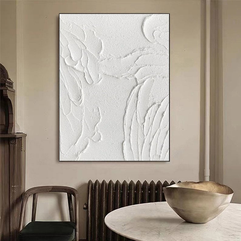 White Wall Art White Abstract Art White 3d Wall Art White - Etsy