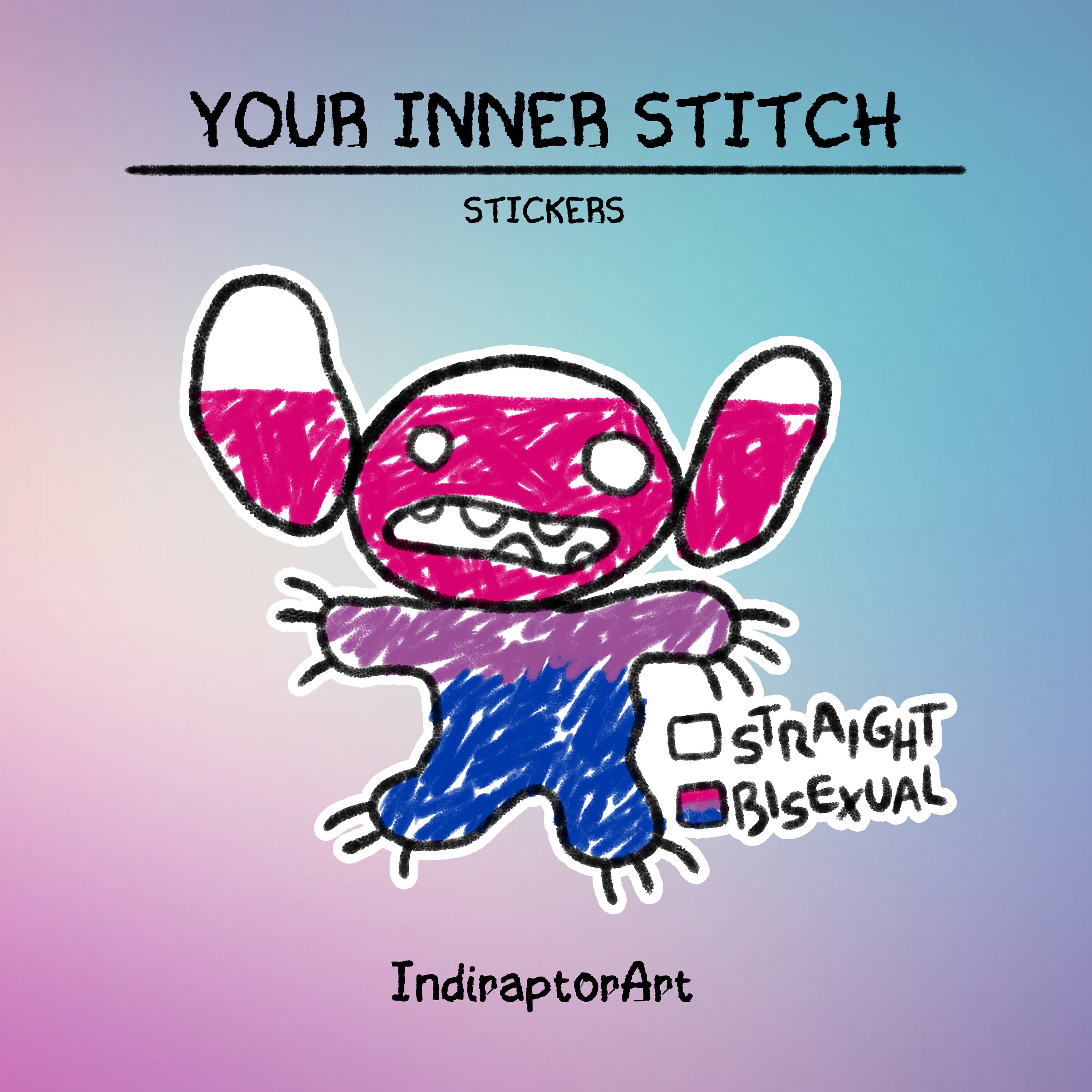 Your Inner Stitch Charms and Stickers Bad Gay Bisexual - Etsy Norway
