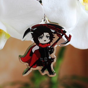 RWBY - Charms and Stickers. Team RWBY Keychain Accessory. Ruby, Weiss ...