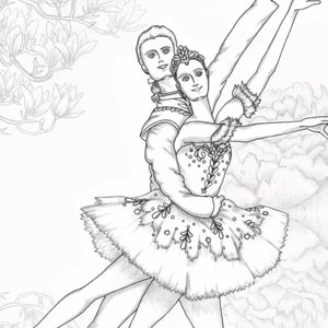 Printable Coloring Page L Ballet Illustration L Sugar Plum Fairy and ...