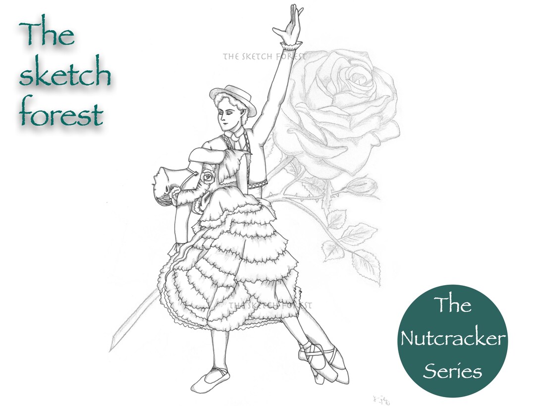 Printable Coloring Page I Ballet Illustration L Spanish Dance the ...