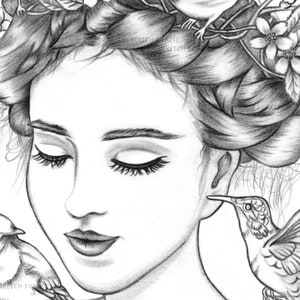 Printable Coloring Pages for Adults L the Spring Bride, Elise, Women ...