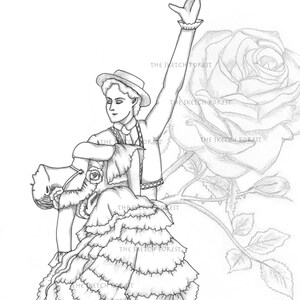 Printable Coloring Page I Ballet Illustration L Spanish Dance the ...