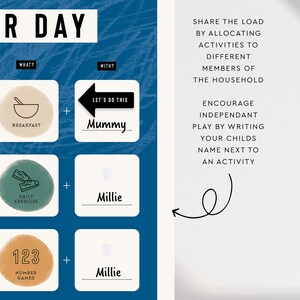 Visual Schedule Wall Planner With Clock for Kids DIY - Etsy UK