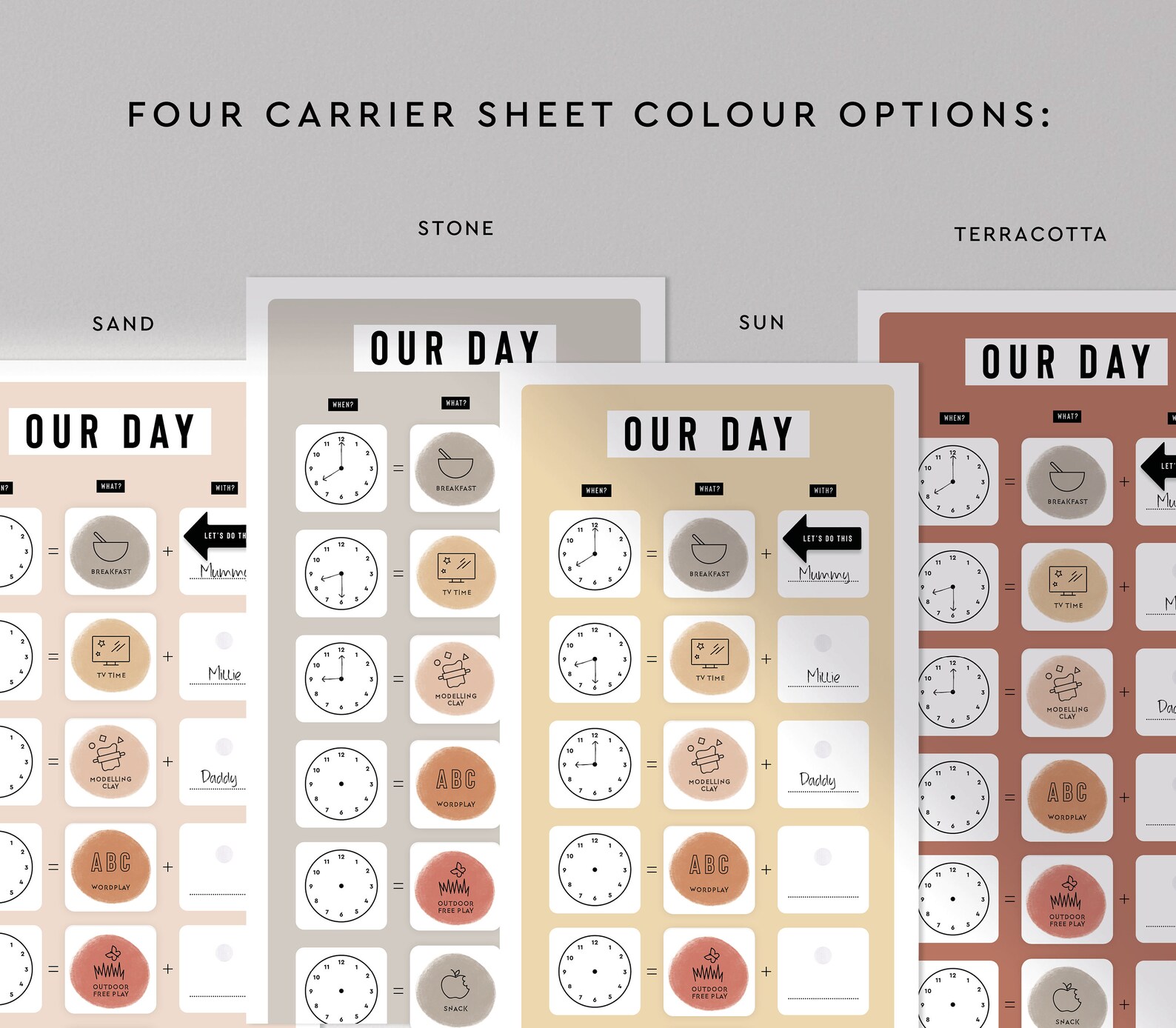 Visual Schedule Wall Planner With Clock for Kids DIY - Etsy