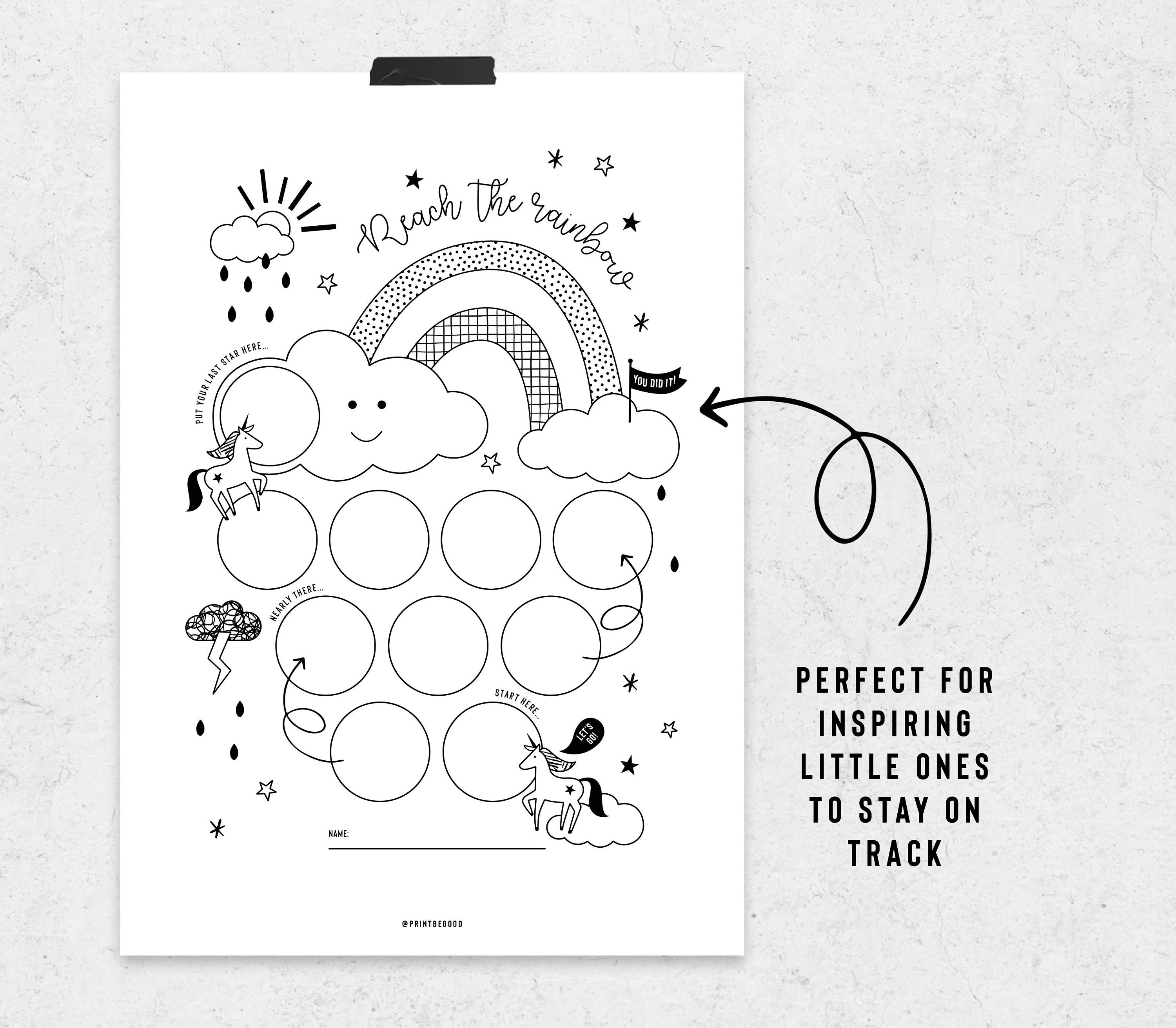 PRINTABLE Colour in Kids Reward Chart Rainbow Unicorn Etsy Canada printable-colour-in-kids-reward-chart-rainbow-unicorn-etsy-canada