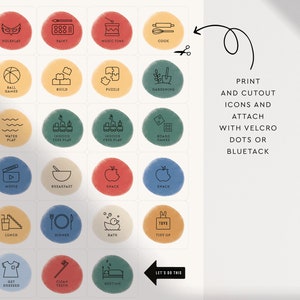 Visual Schedule Wall Planner With Clock for Kids DIY - Etsy UK