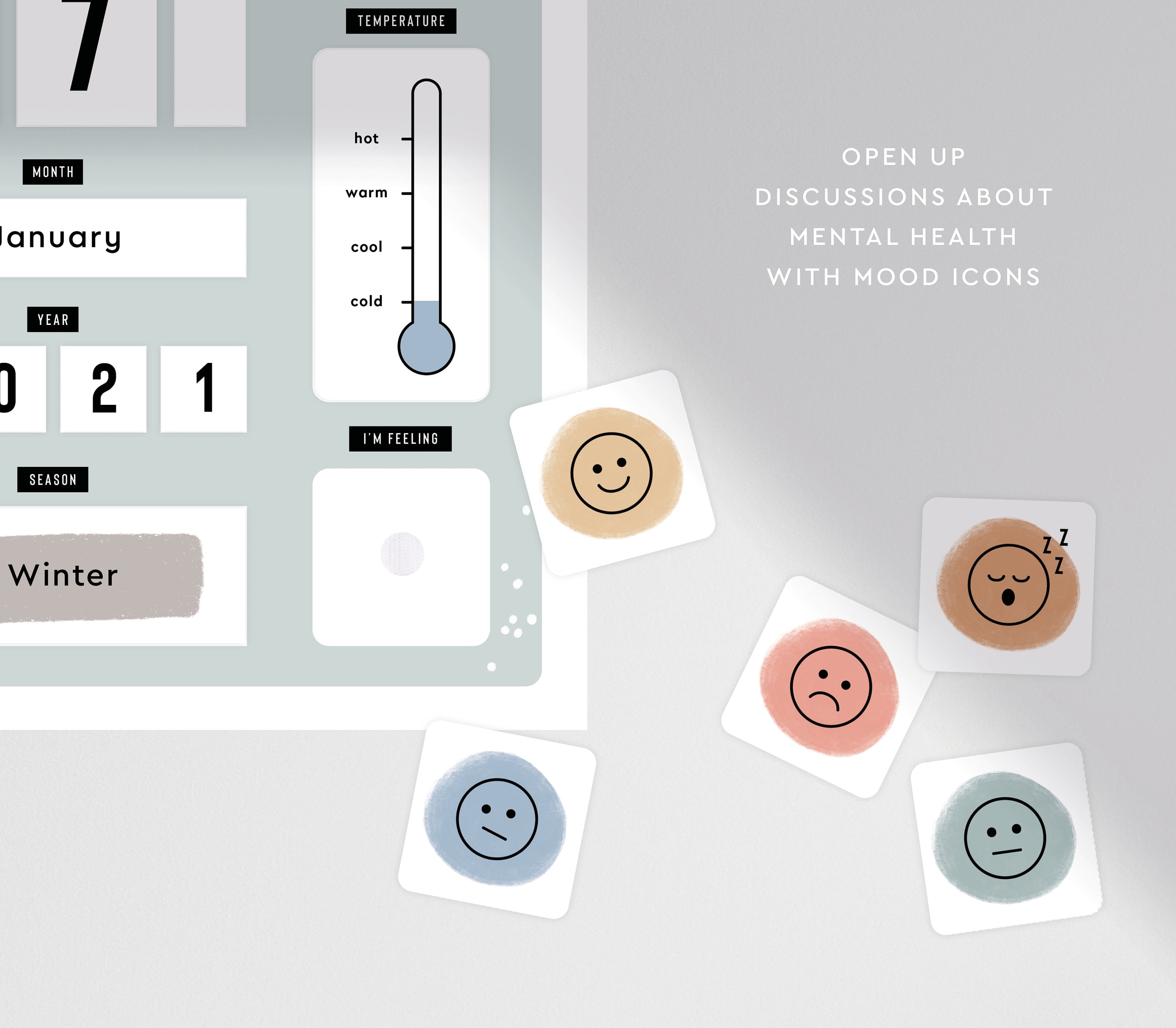 Daily Observations Chart for Kids With DIY Stickers in Dusty - Etsy