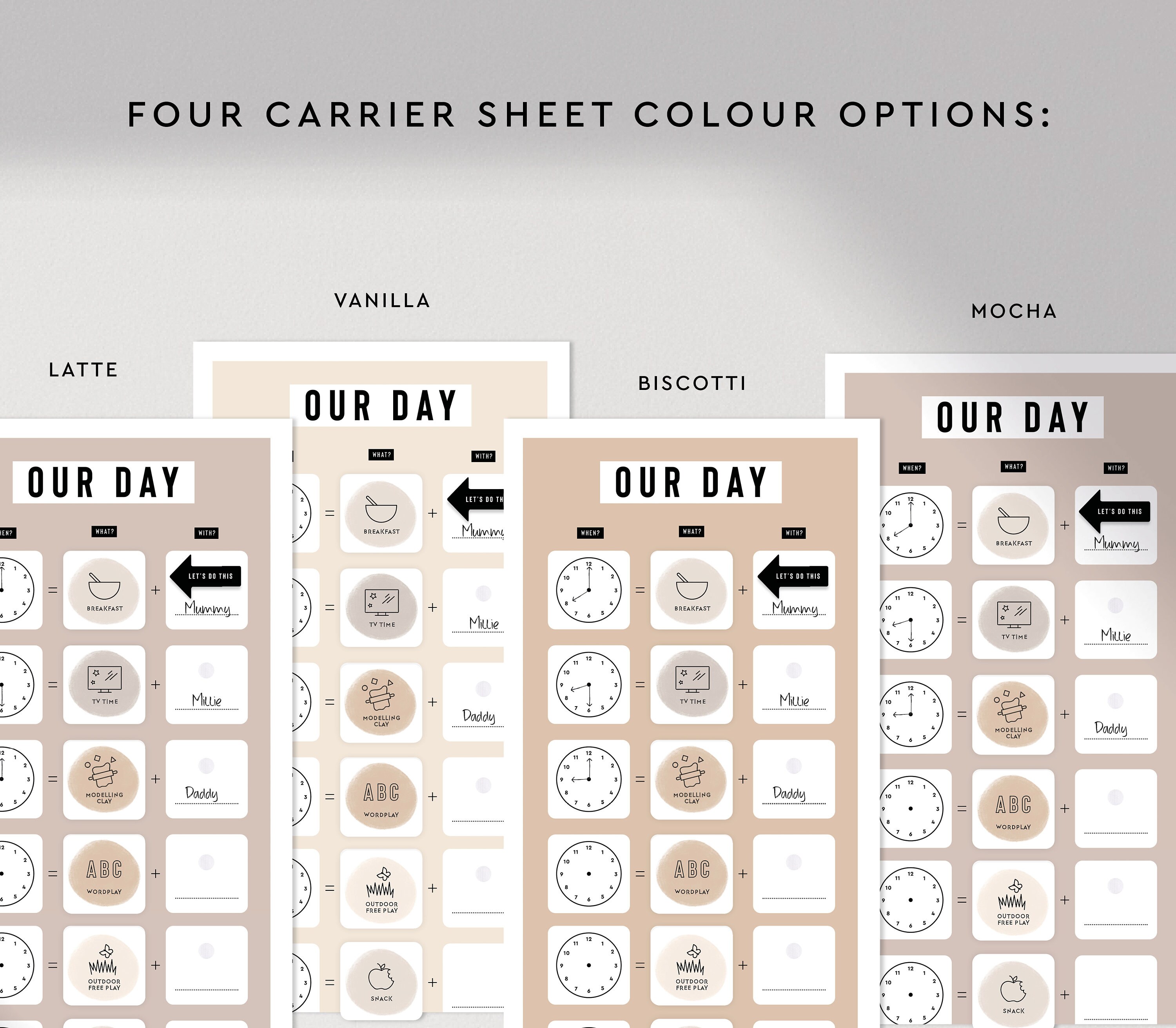 Visual Schedule Wall Planner With Clock for Kids DIY - Etsy UK