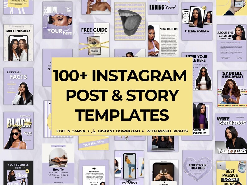 Canva Templates Editable Instagram Posts & Stories for Small Business ...