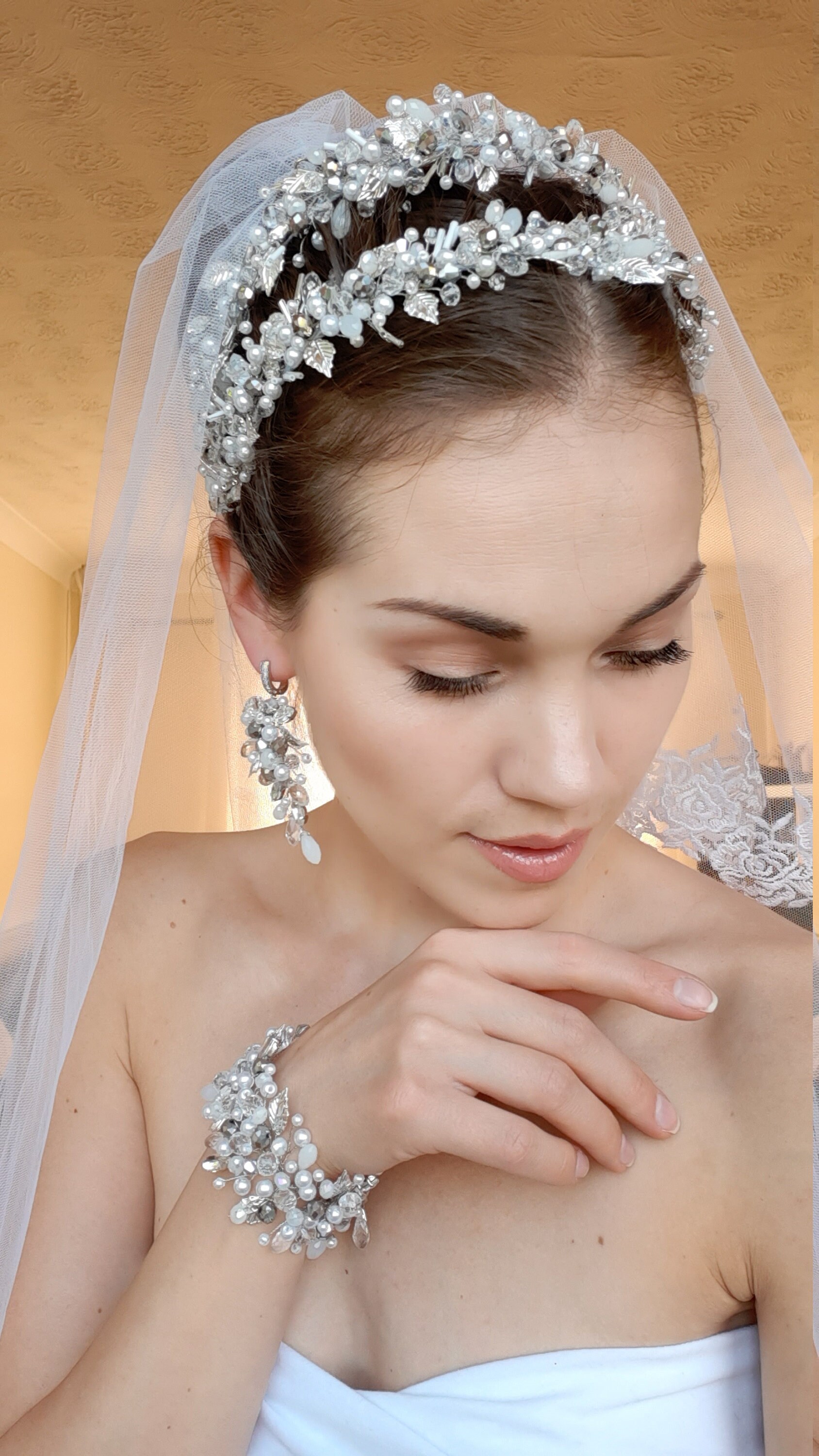 Ensemble daccessoires de mariage, Bijoux, Accessoires de mariée ...