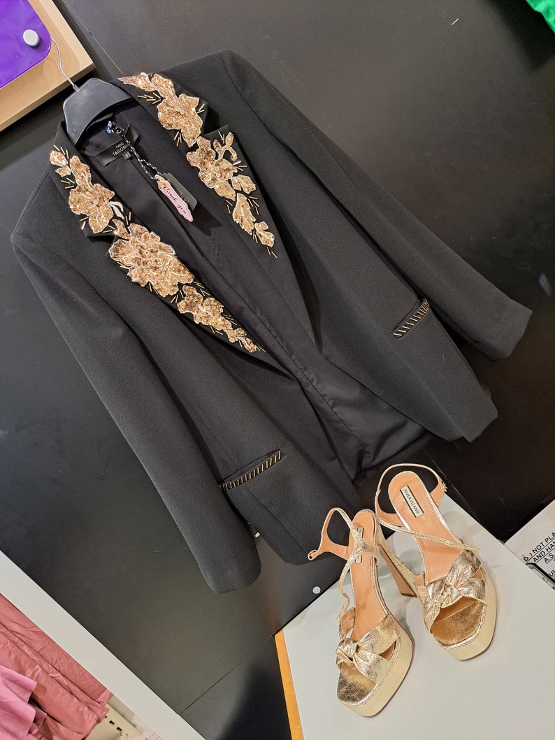 Blazer, Handmade Decorated Blazer - Etsy