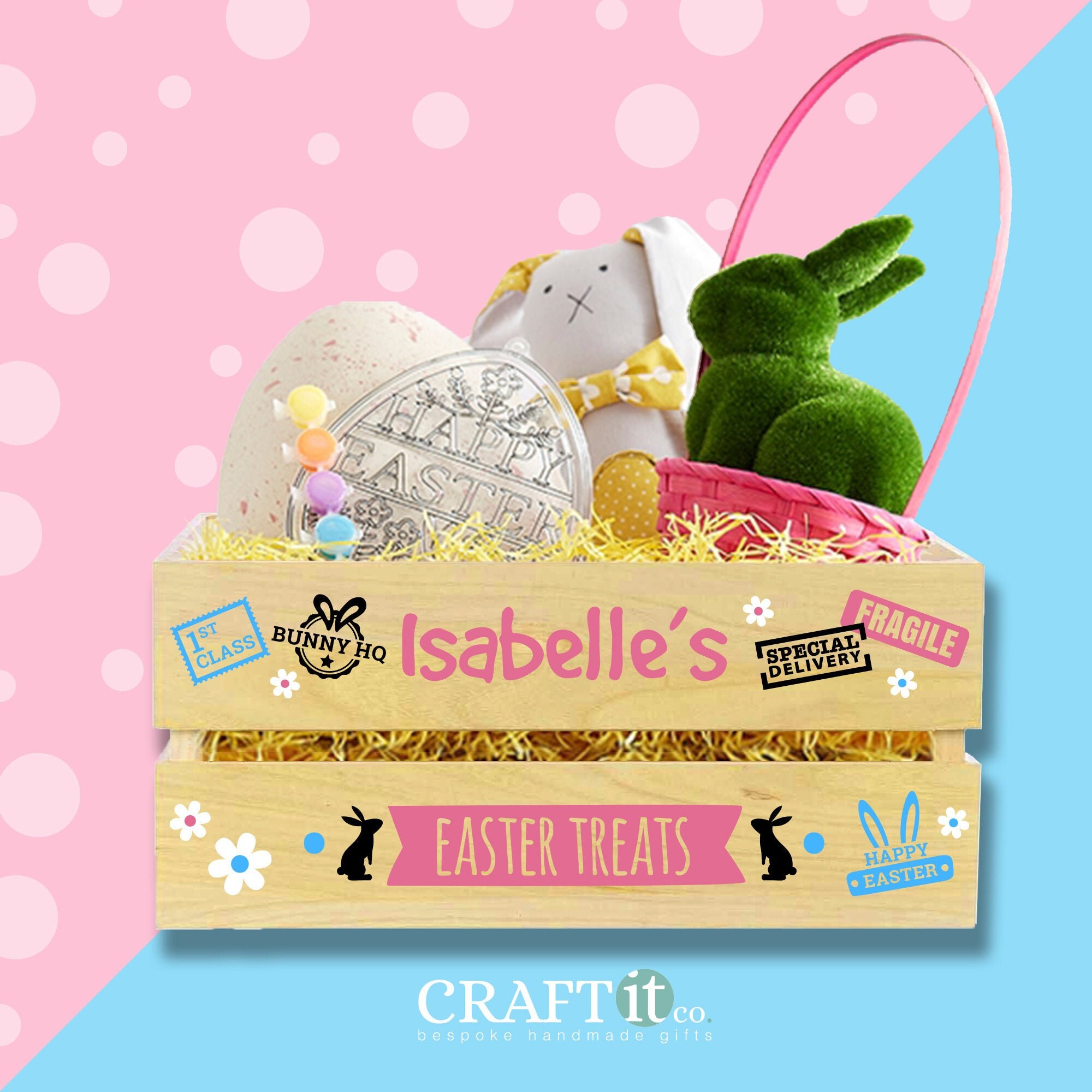 Personalised Easter Crate Personalised Easter Box Easter - Etsy.de
