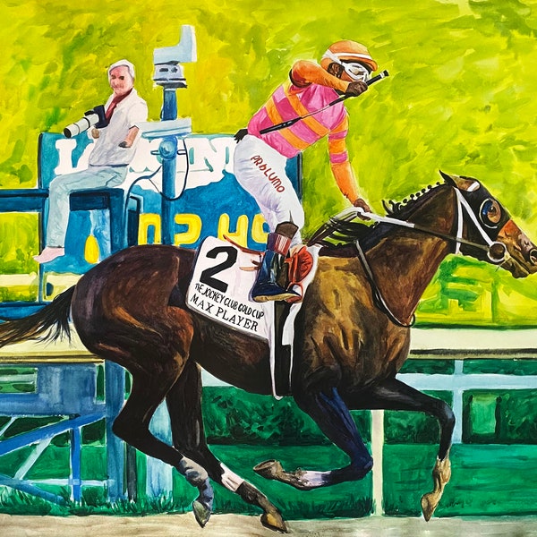 Horse Racing Paintings - Etsy