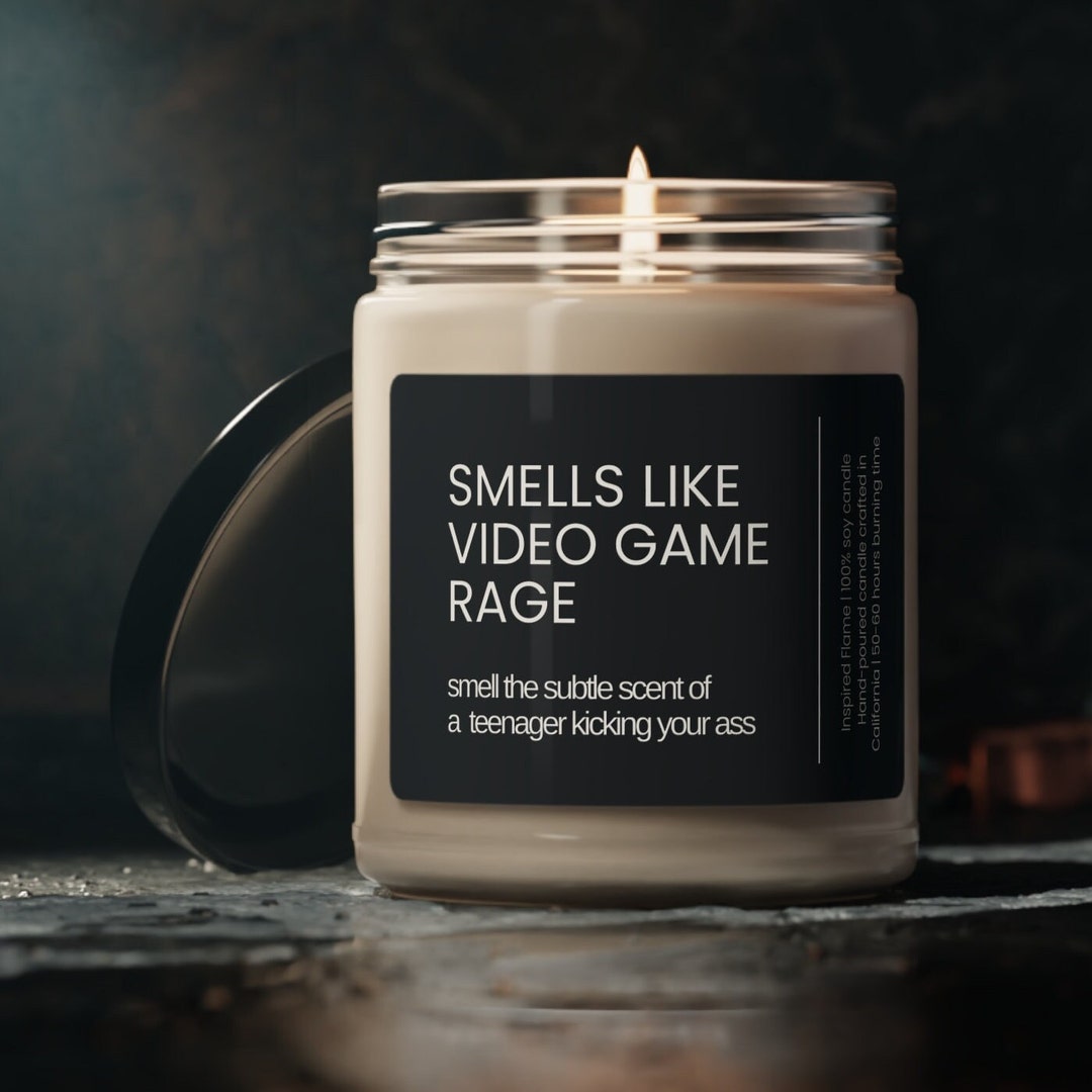 Smells Like Video Game Rage Candle, Gamer Boyfriend Gift, Funny Gamer ...