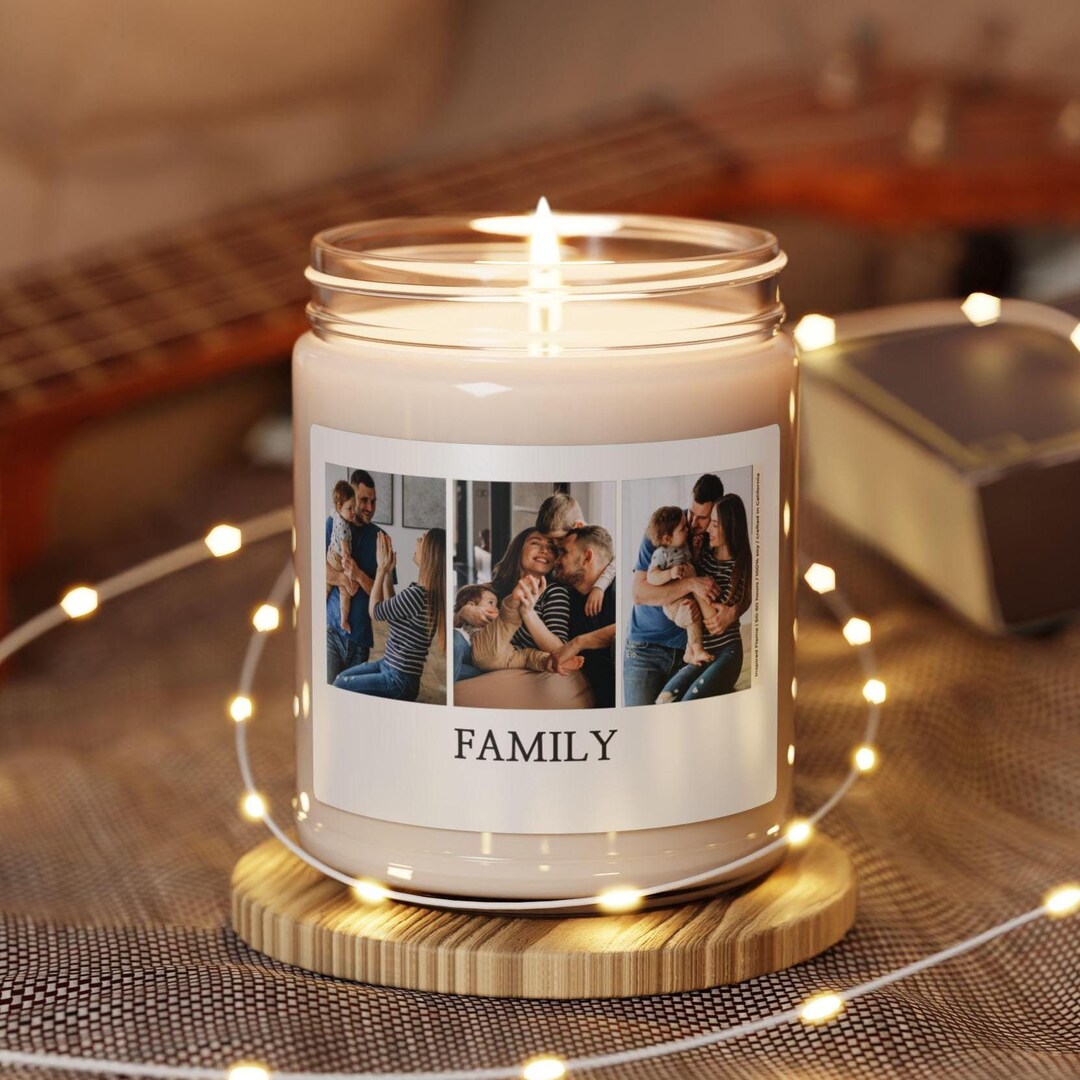 Personalized Family Photo Candle, Picture Candle Collage Gift, Wedding ...
